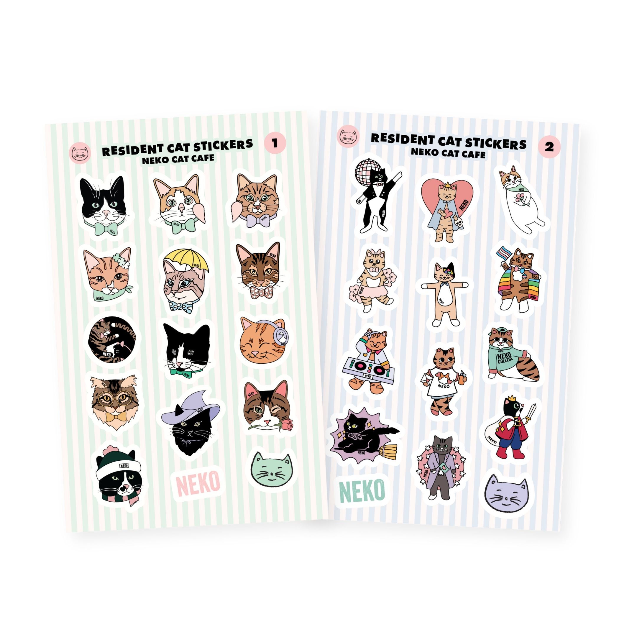 Resident Cat Sticker Sheet | NEKO: A Cat Cafe